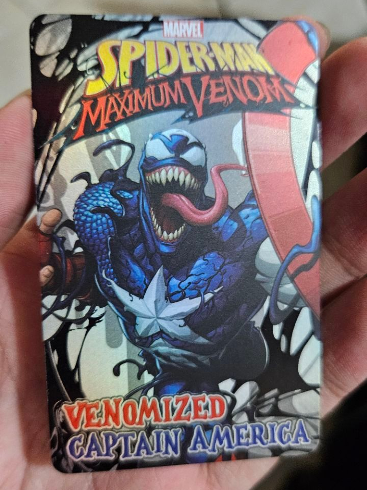 Jual Marvel Spiderman Maximum Venom Captain America Foil Card - Cow ...