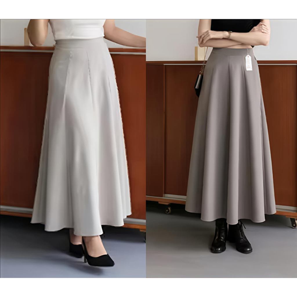Jual Audy Skrit - Stail Korean Loose Maxi Skirt Rok Wanita Kekinian ...