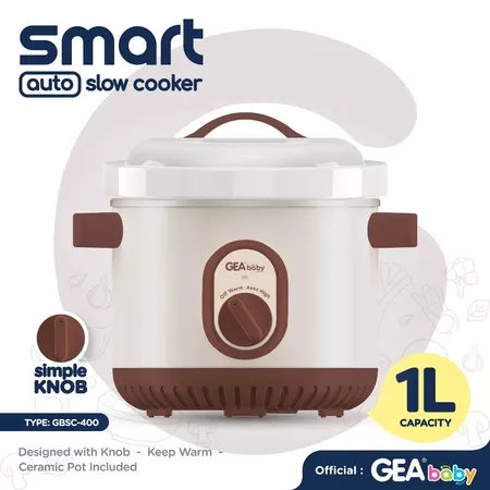 Jual GEA Baby Smart Auto Slow Cooker GBSC-400 | Shopee Indonesia