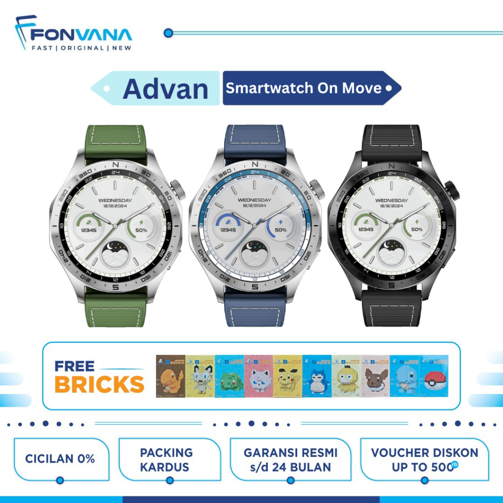 Jual ADVAN Smartwatch On Move - Watterproof AI Chat GPT Assistant ...