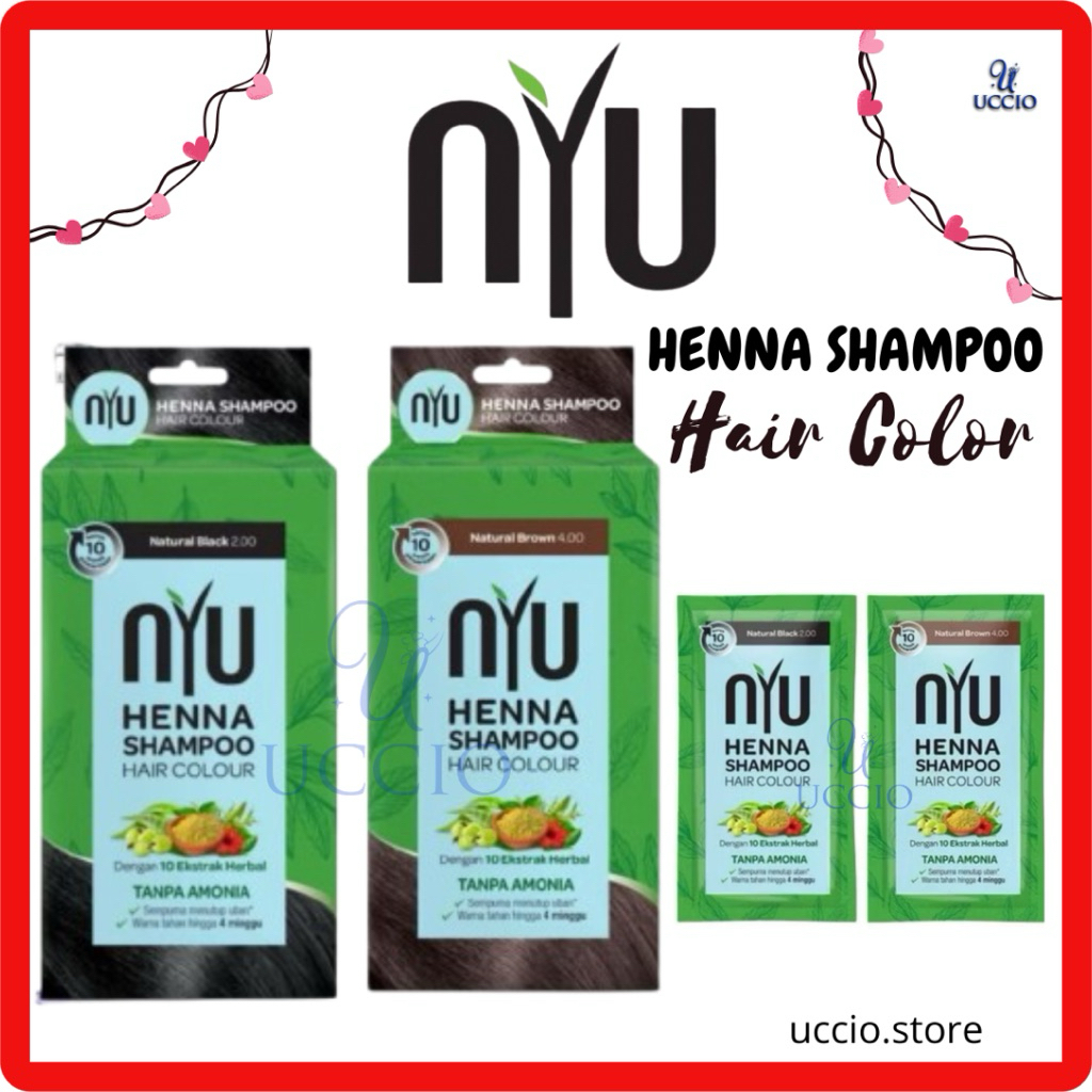 Jual NYU Henna Shampoo Hair Colour - Shampo Pewarna Rambut | Shopee ...