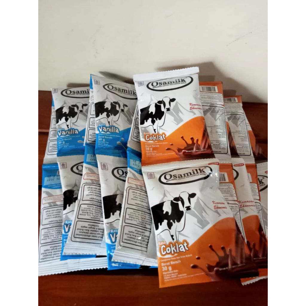 Jual Kemasan Sachet Sekali Minum Osamilk Susu Sapi Bubuk Murni 100% ...