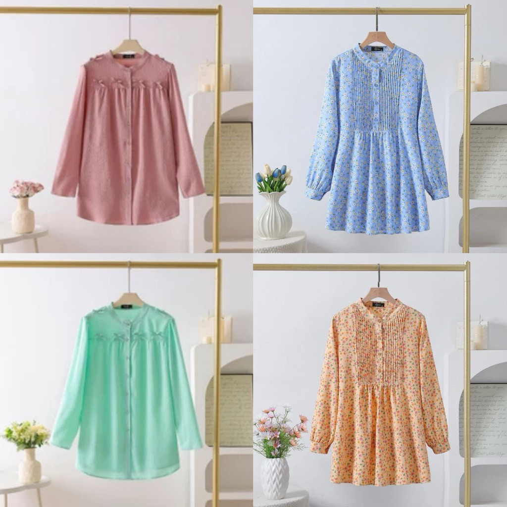 Jual (Katalog 63) Prlvd Blouse Muslimah Wanita Blus Muslimah Kekinian ...