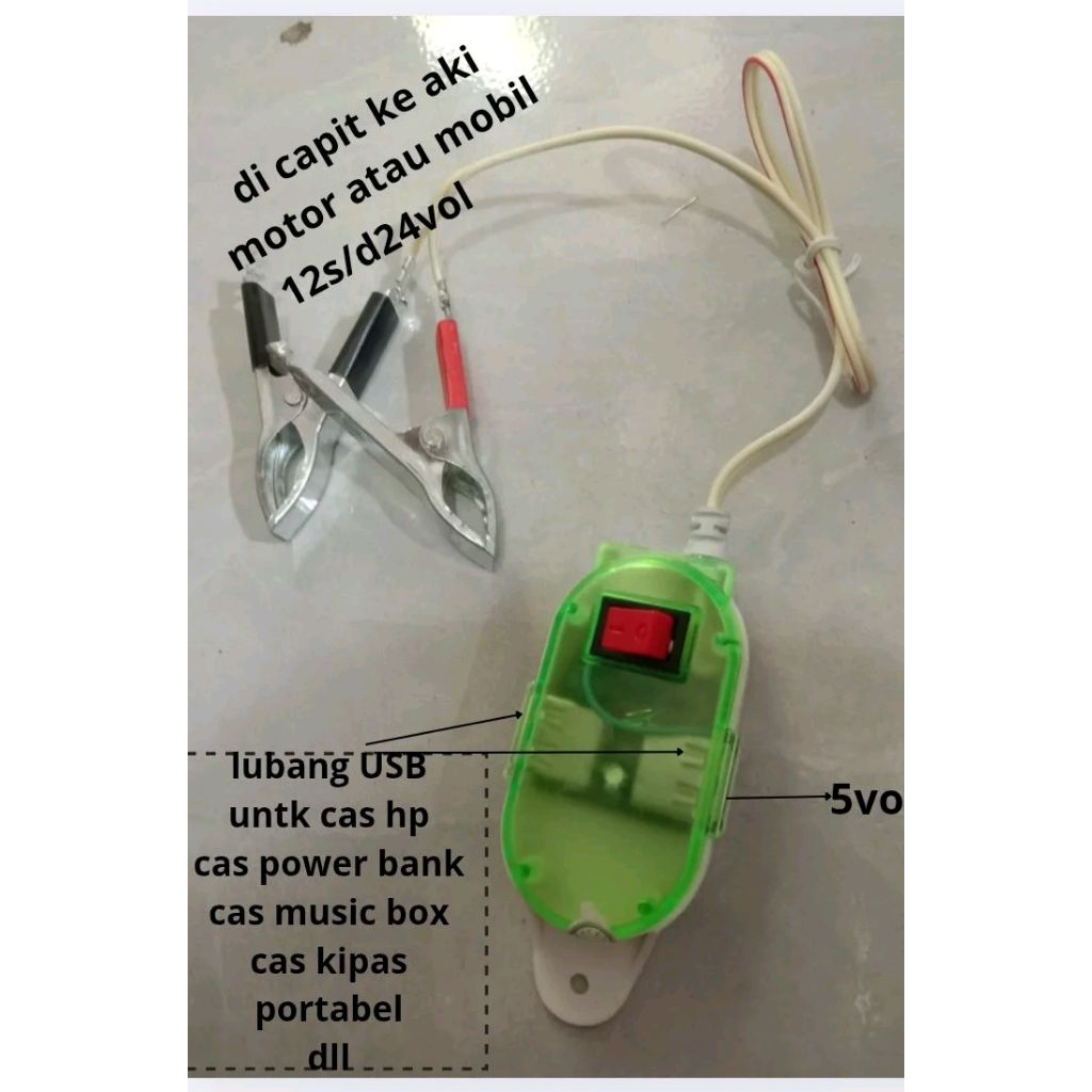 Jual cas hp untuk di motor capit ke aki (warna random) | Shopee Indonesia