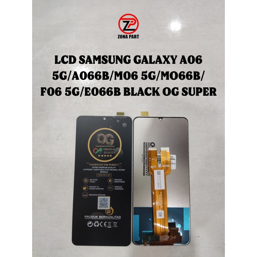 Jual LCD SAMSUNG GALAXY A06 5G/A066B/M06 5G/M066B/F06 5G/E066B BLACK OG ...