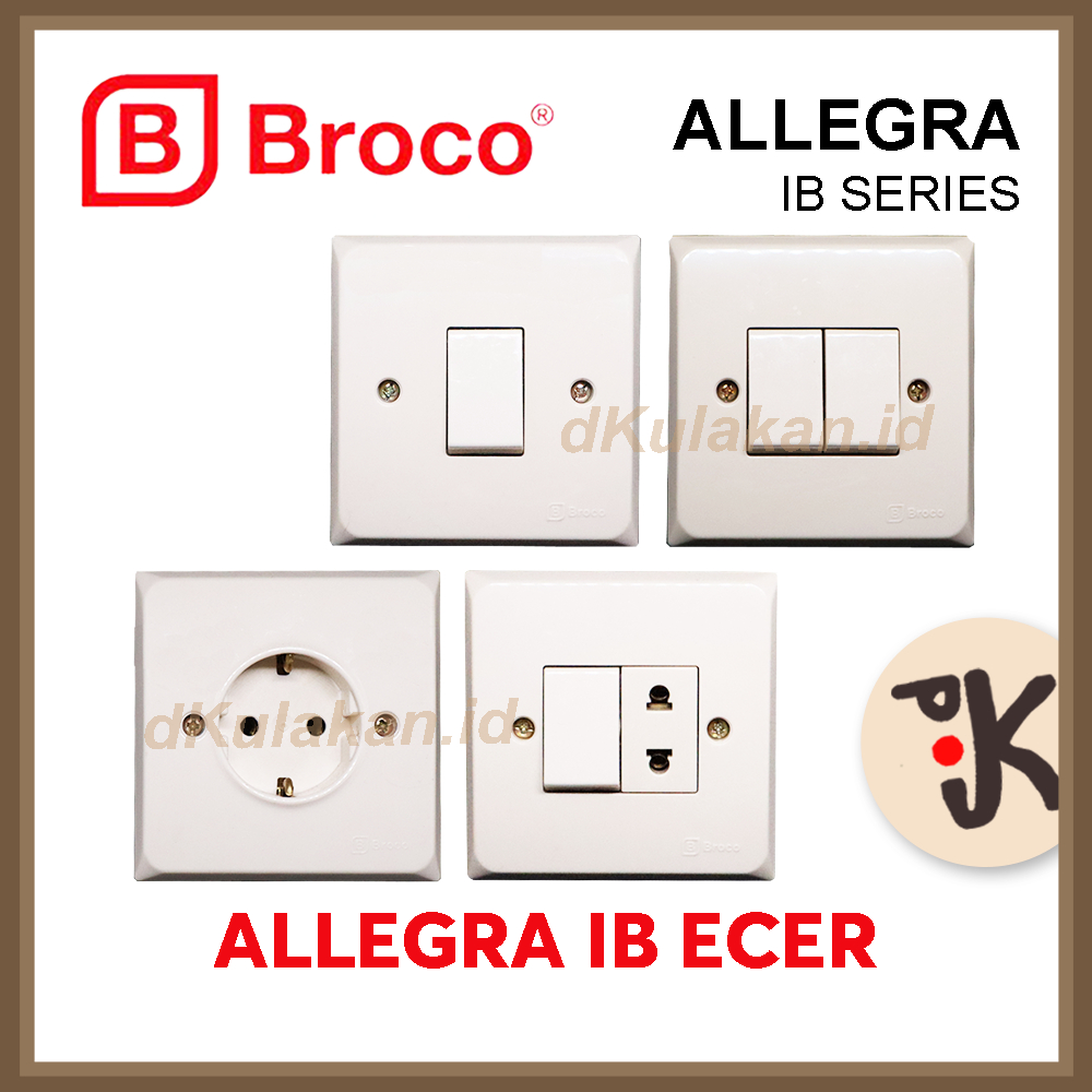 Jual BROCO SATUAN ALLEGRA Saklar Engkel, Seri, Stop Kontak Kombinasi ...