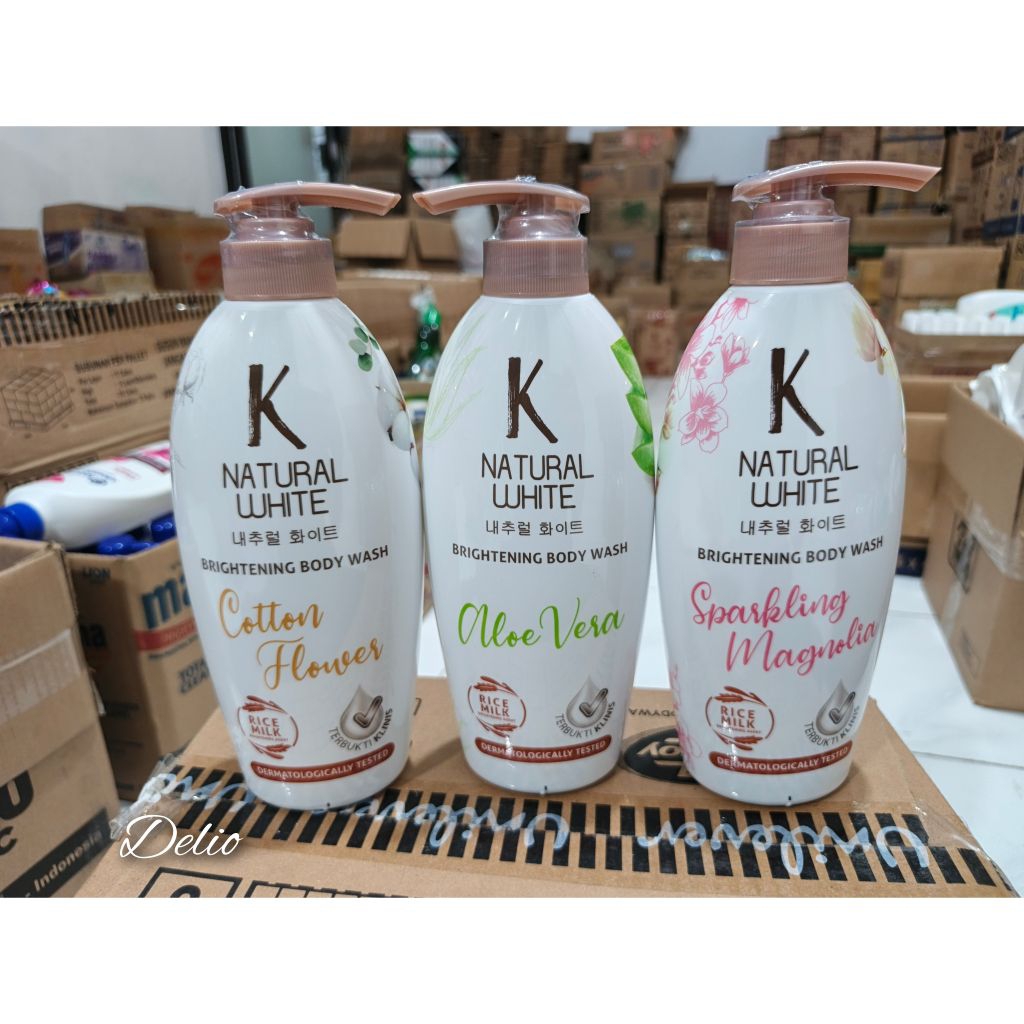 Jual K NATURAL WHITE Sabun mandi white brightening 500ml | Shopee Indonesia