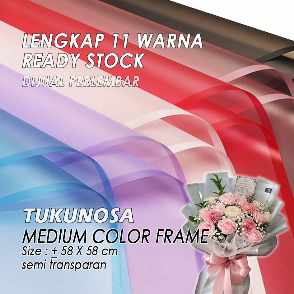 Jual MEDIUM COLOR FRAME - FLOWER WRAPPING PAPER KERTAS BUKET BUNGA SEMI ...