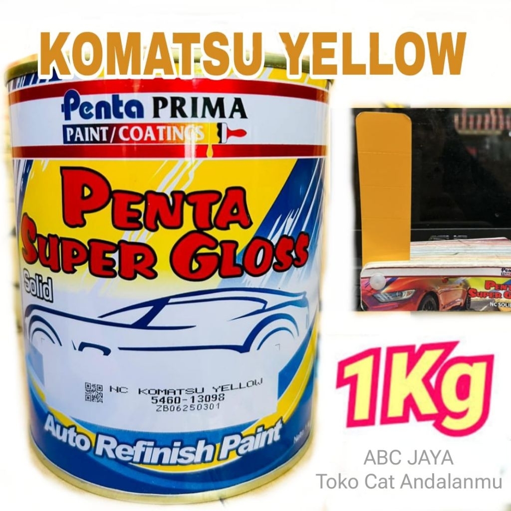 Jual Cat Penta Super Gloss NC Komatsu Yellow 1Kg 1Kilo Kuning Komatzu ...
