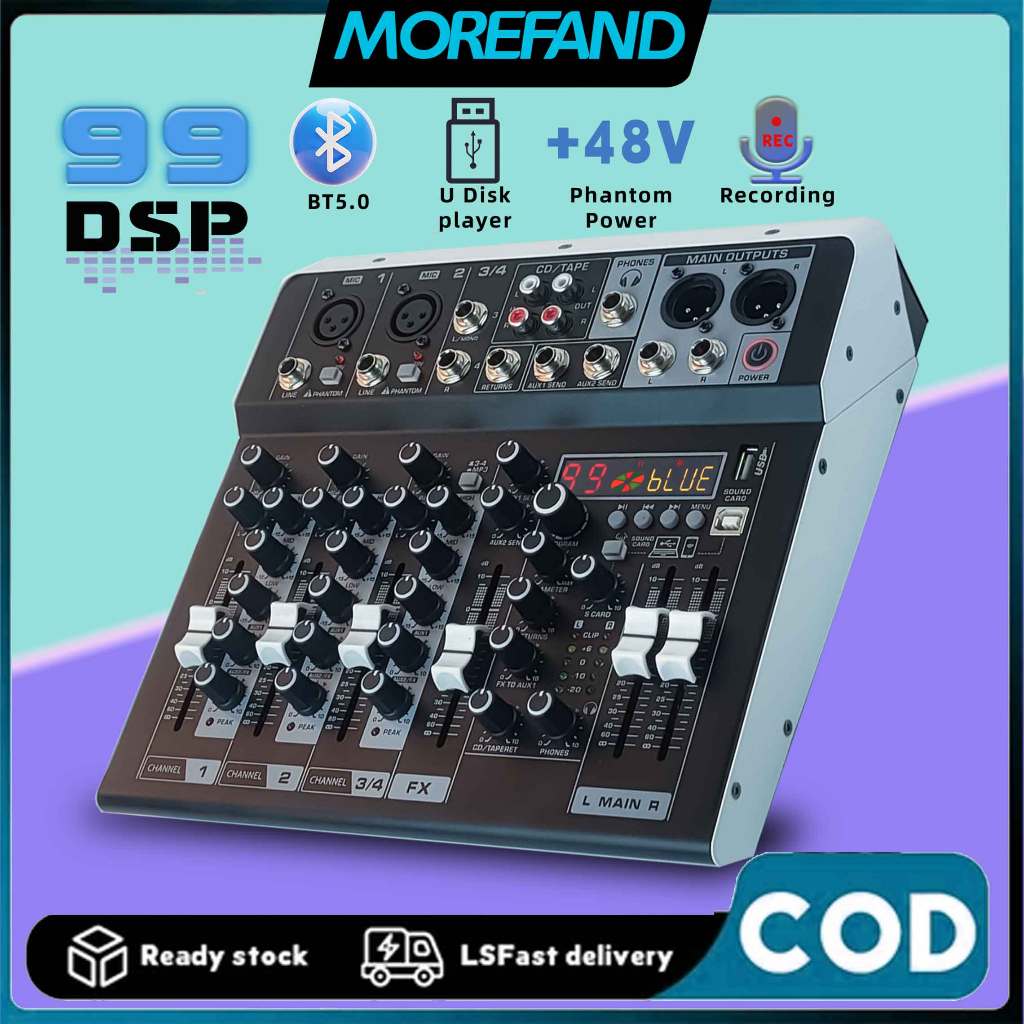 Jual MIXER AUDIO CS4 mixer profesional 4 channel 99DSP EQ bluetooth/MP3 ...