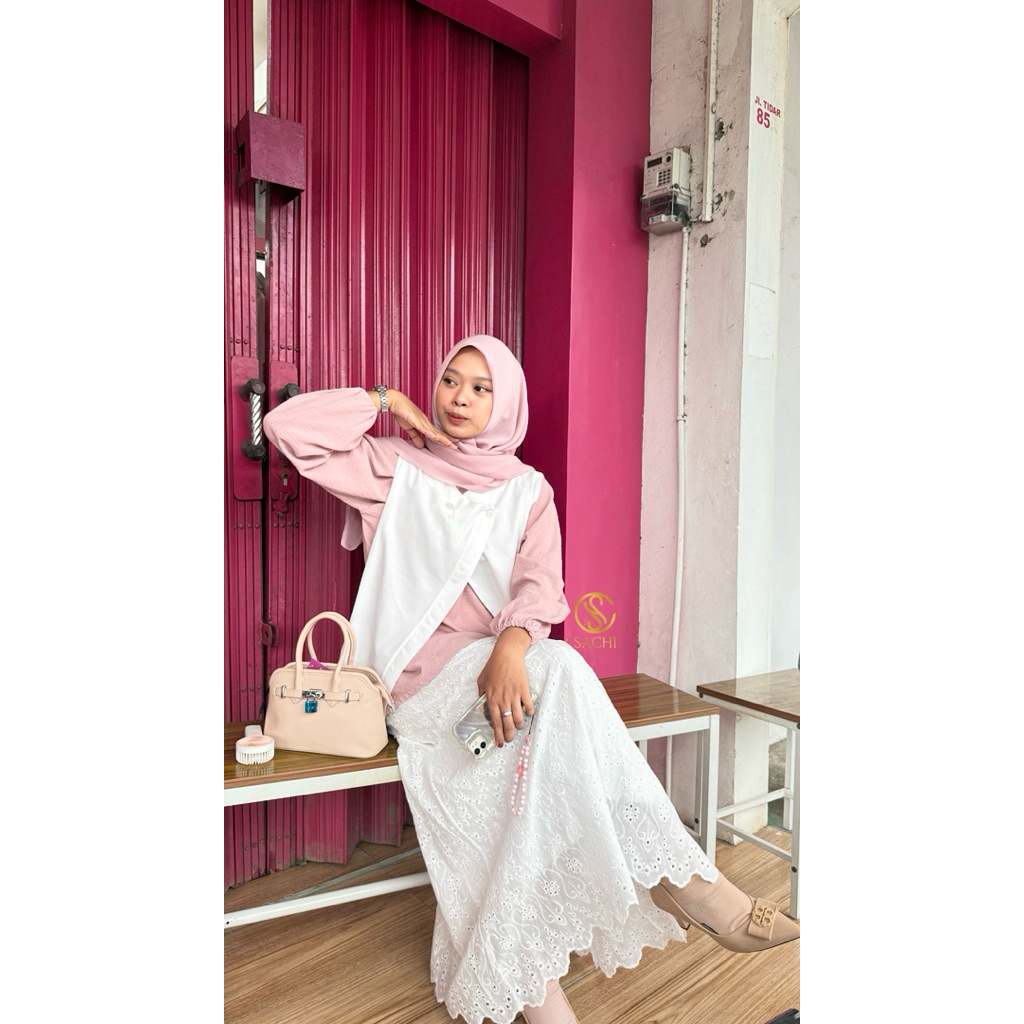 Jual Gerai Sachi - Rok Katbol Panjang Style Korean Style | Shopee Indonesia