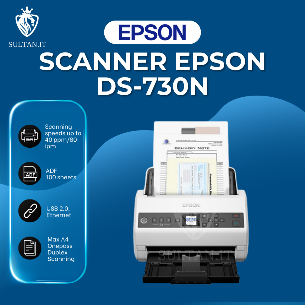 Jual Scanner Epson DS 730N WorkForce A4 Duplex Sheetfed ADF Ethernet ...