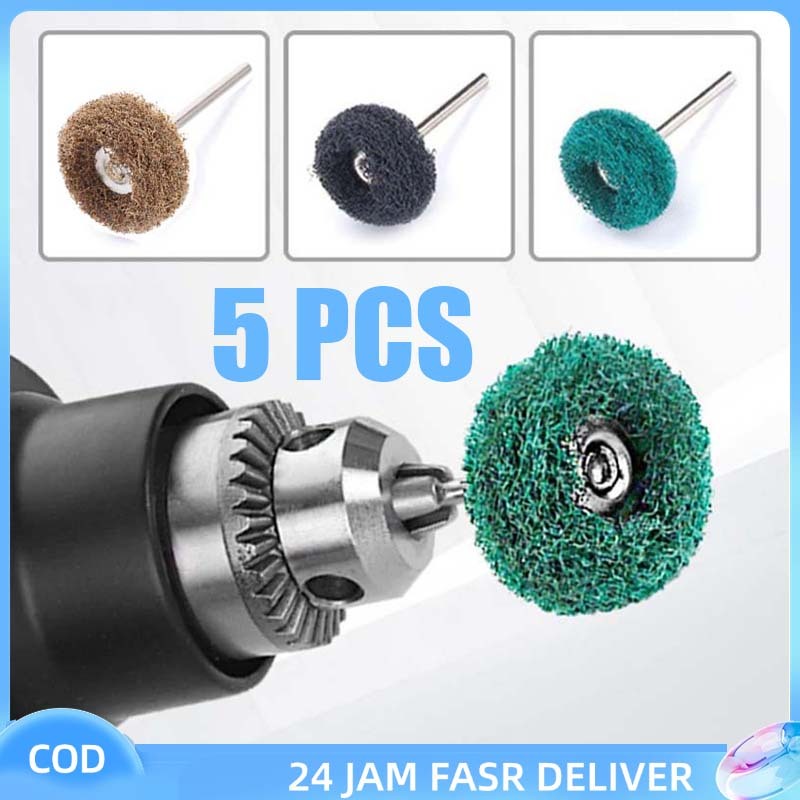 Jual 5Pcs Mata Bor Sikat Mini Grinder Poles Kain Buffing Gosok Mesin ...