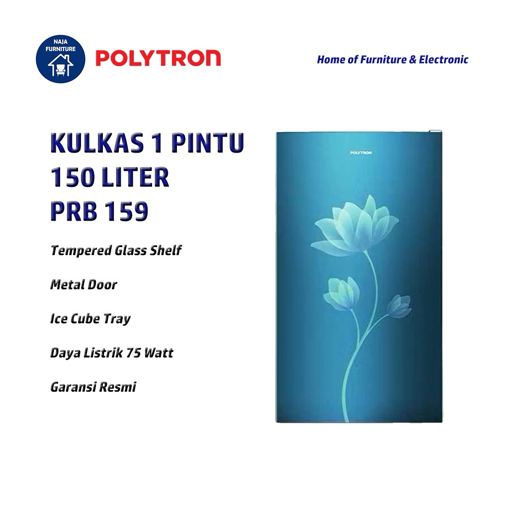 Jual POLYTRON Kulkas 1 Pintu Metallic 150 Liter PRB-159 | Kulkas ...