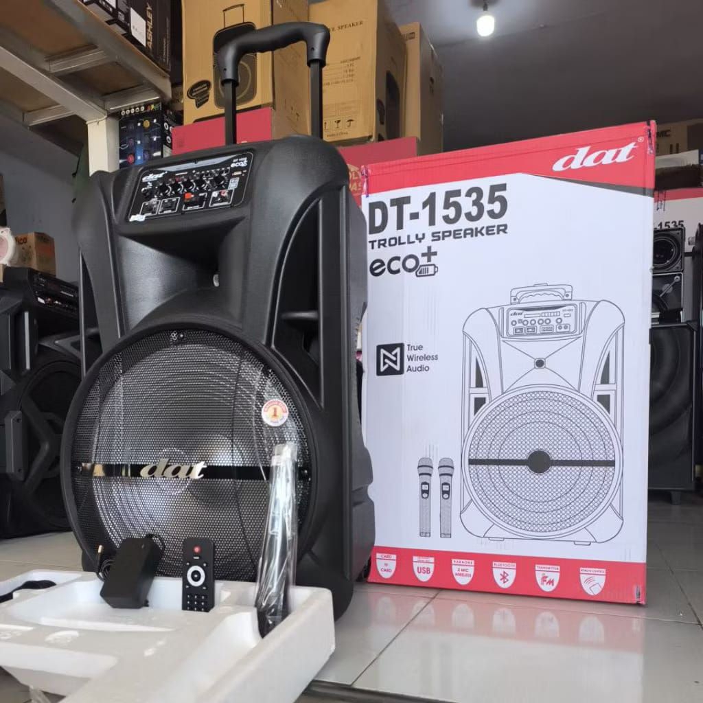Jual SPEAKER TROLLEY 15 INCH DAT DT-1535 ECO + LED | Shopee Indonesia
