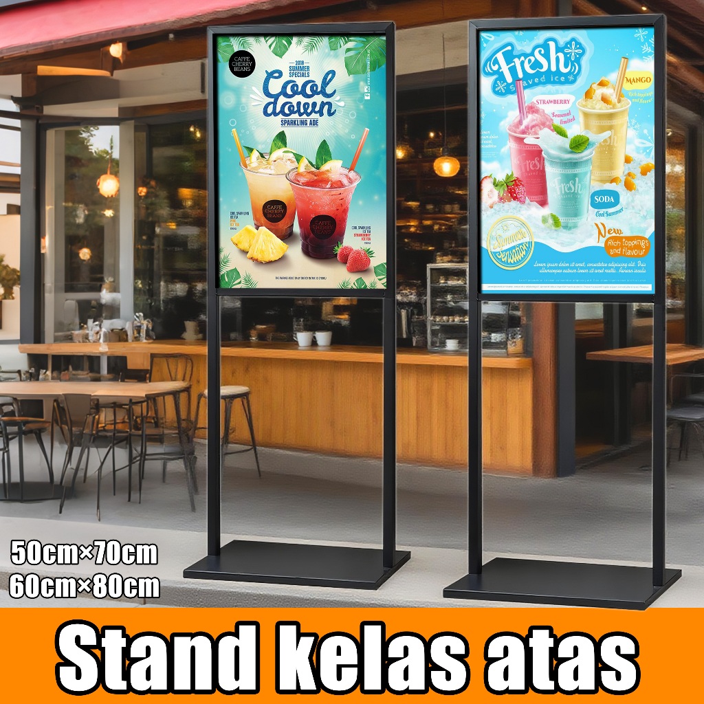 Jual Braket papan KT vertikal berdiri di lantai, papan reklame, papan ...