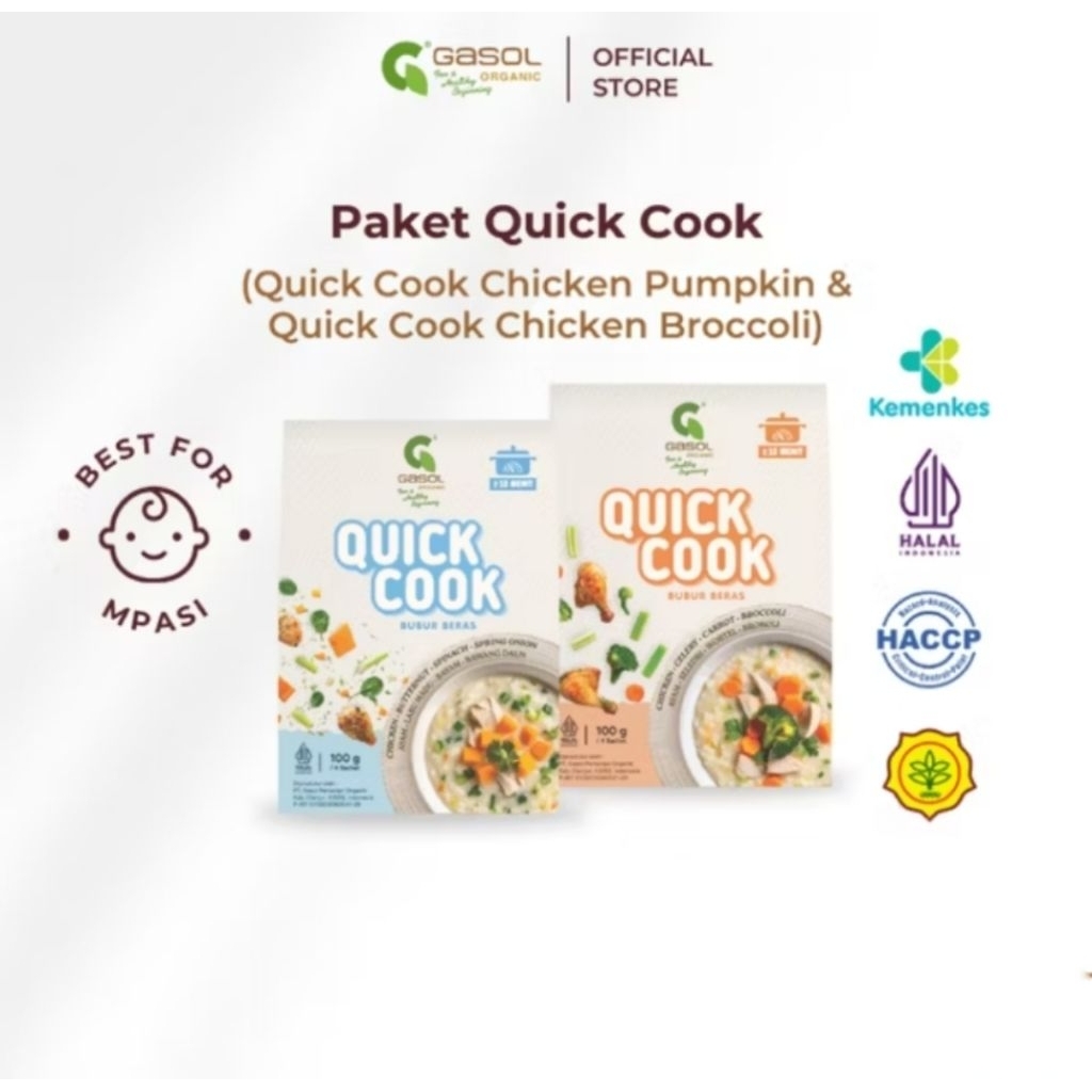 Jual Gasol Organik Quick Cook 100 gr - Bubur Beras | Shopee Indonesia