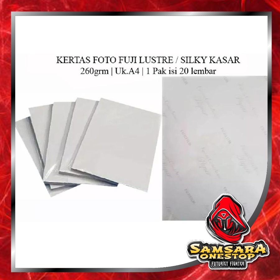 Jual KERTAS FOTO FUJI SILKY LUSTRE KASAR KULIT JERUK 260gsm A4 / PAPER ...