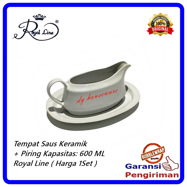 Jual Wadah Tempat Saus Cuko Keramik Klasik Putih Polos 600ML Teko ...