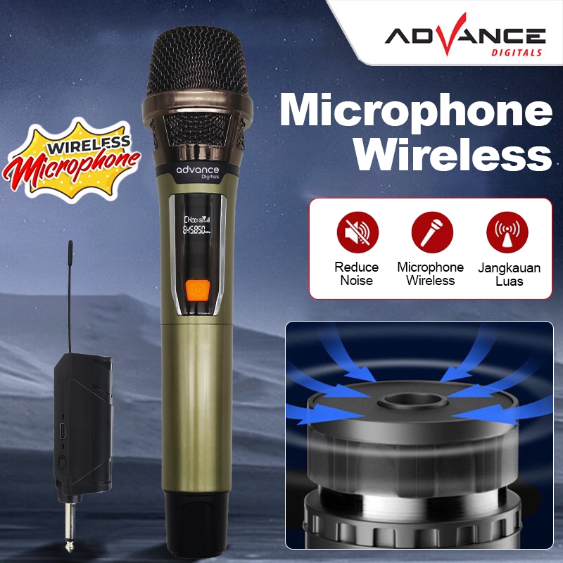 Jual Advance Wireless Mic-102 Karaoke Suara Jernih Garansi Resmi ...