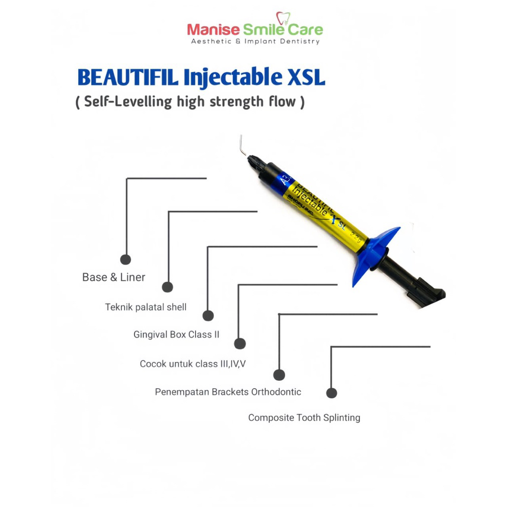 Jual SHOFU Beautifil injectable X XSL resin Komposit cair flowable ...