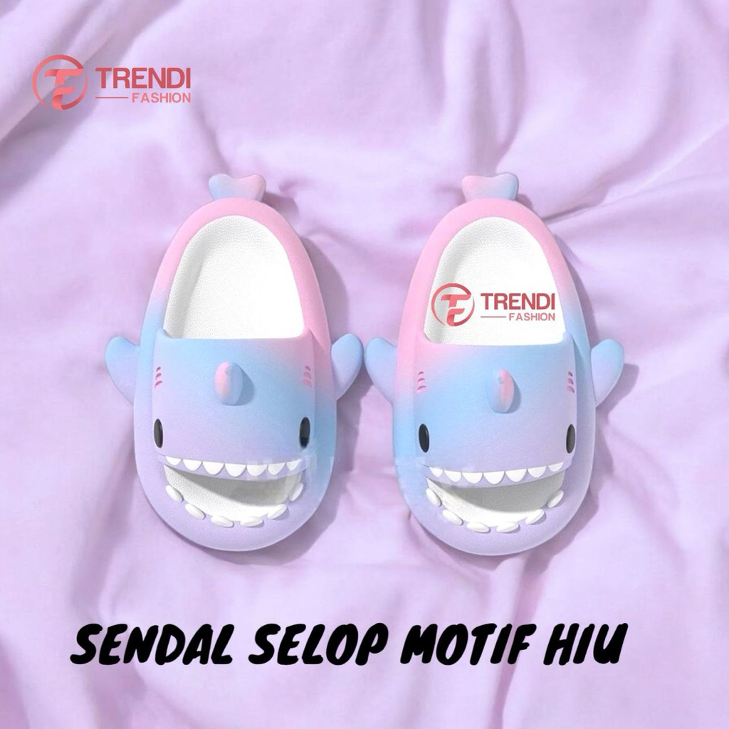 Jual Sendal Selop Karet Motif Hiu Sendal Hiu Karet Anak Anti Slip ...
