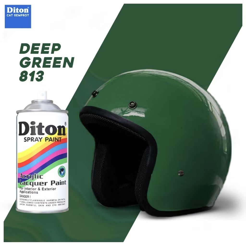 Jual CAT SEMPROT AEROSOL DITON 813 DEEP GREEN COLOURS ACRYLIC LACQUER ...