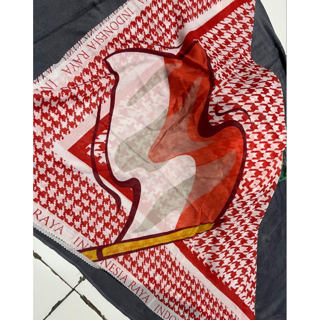 Jual Hijab Voal Motif Bendera Merah Putih | Shopee Indonesia
