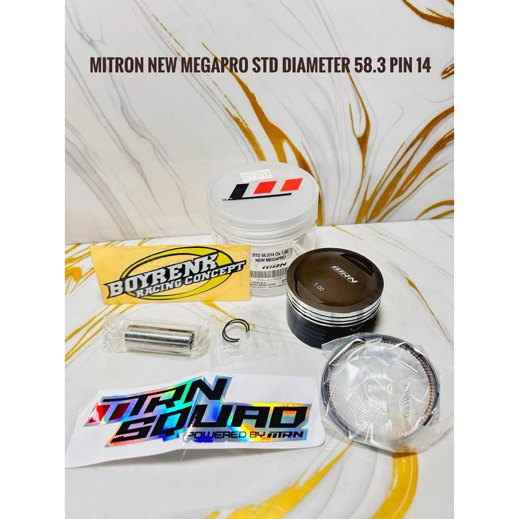 Jual PISTON KIT RACING MITRON X NEW MEGA PRO PIN 14 DIAMETER 58.3 ...