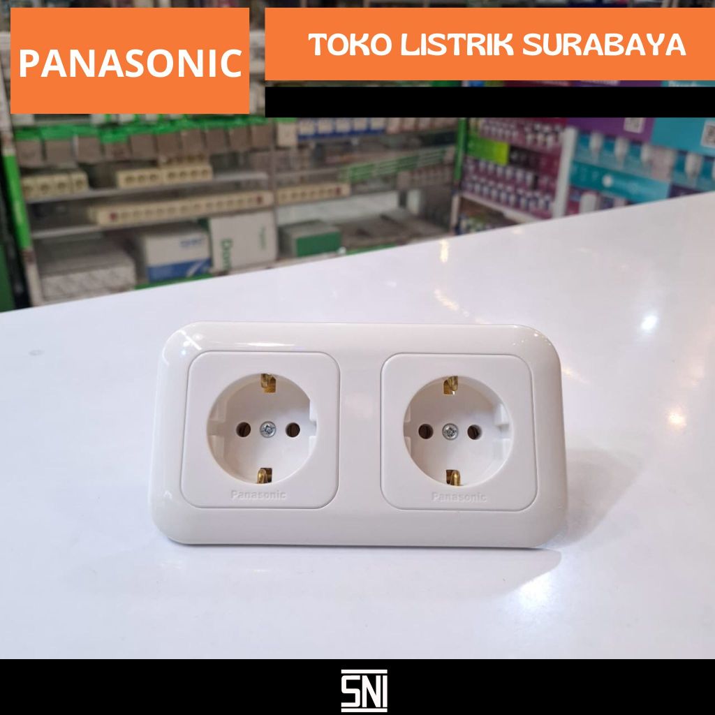 Jual STOP KONTAK DOUBLE NON CP TANAM WEJP 11322-7 PANASONIC INBOW ...