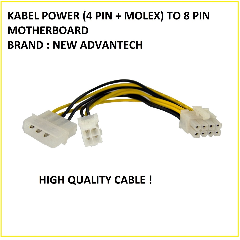 Jual Kabel Power 4 Pin to 8 Pin with Molex Cable merk NEW ADVANTECH ...