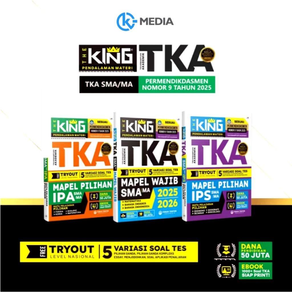 Jual BUKU THE KING TKA SMA|MA (Mapel Wajib) TKA SMA IPA TKA SMA IPS ...