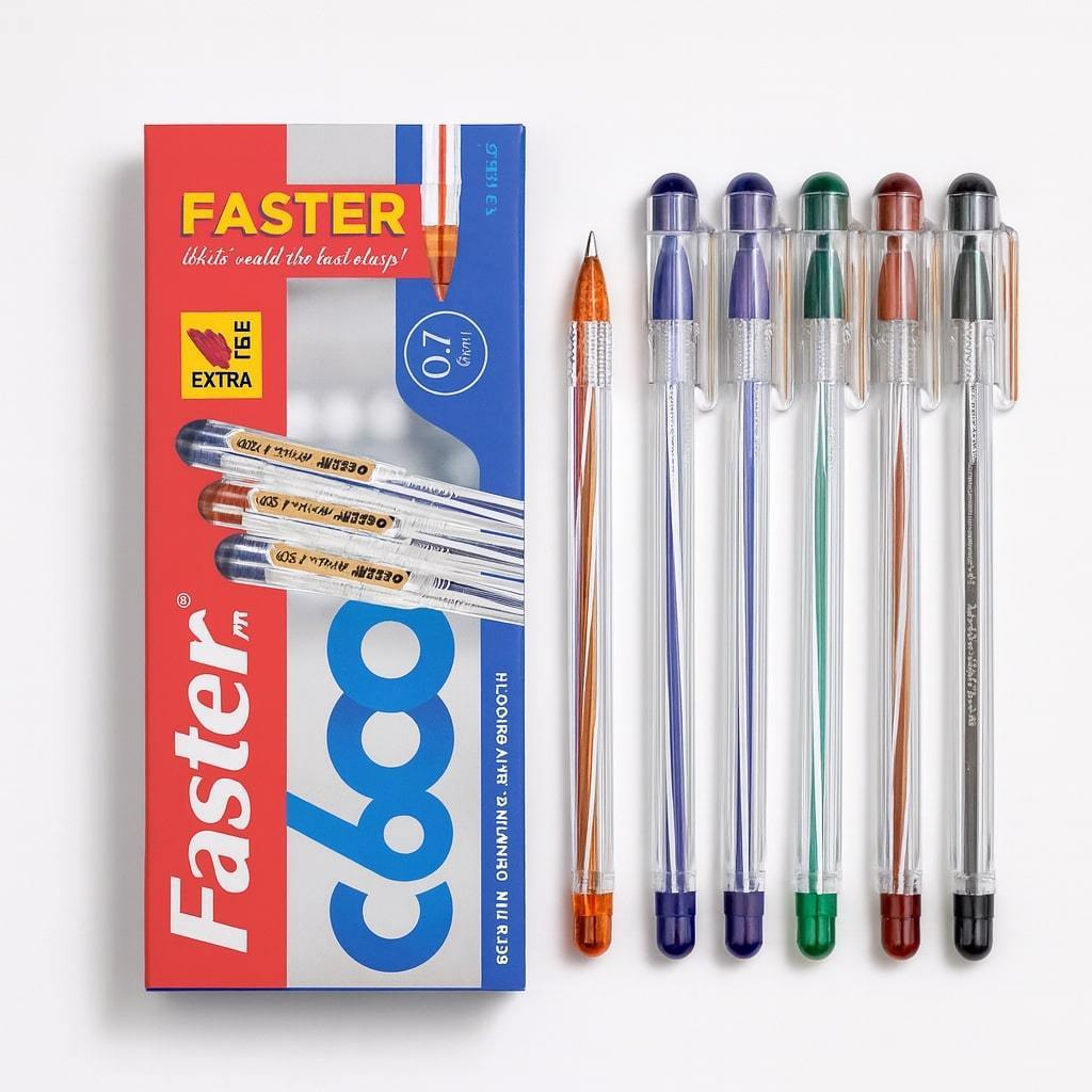 Jual Pulpen Faster Isi 12 Warna Biru Hitam Alat Tulis Sekolah Kantor ...