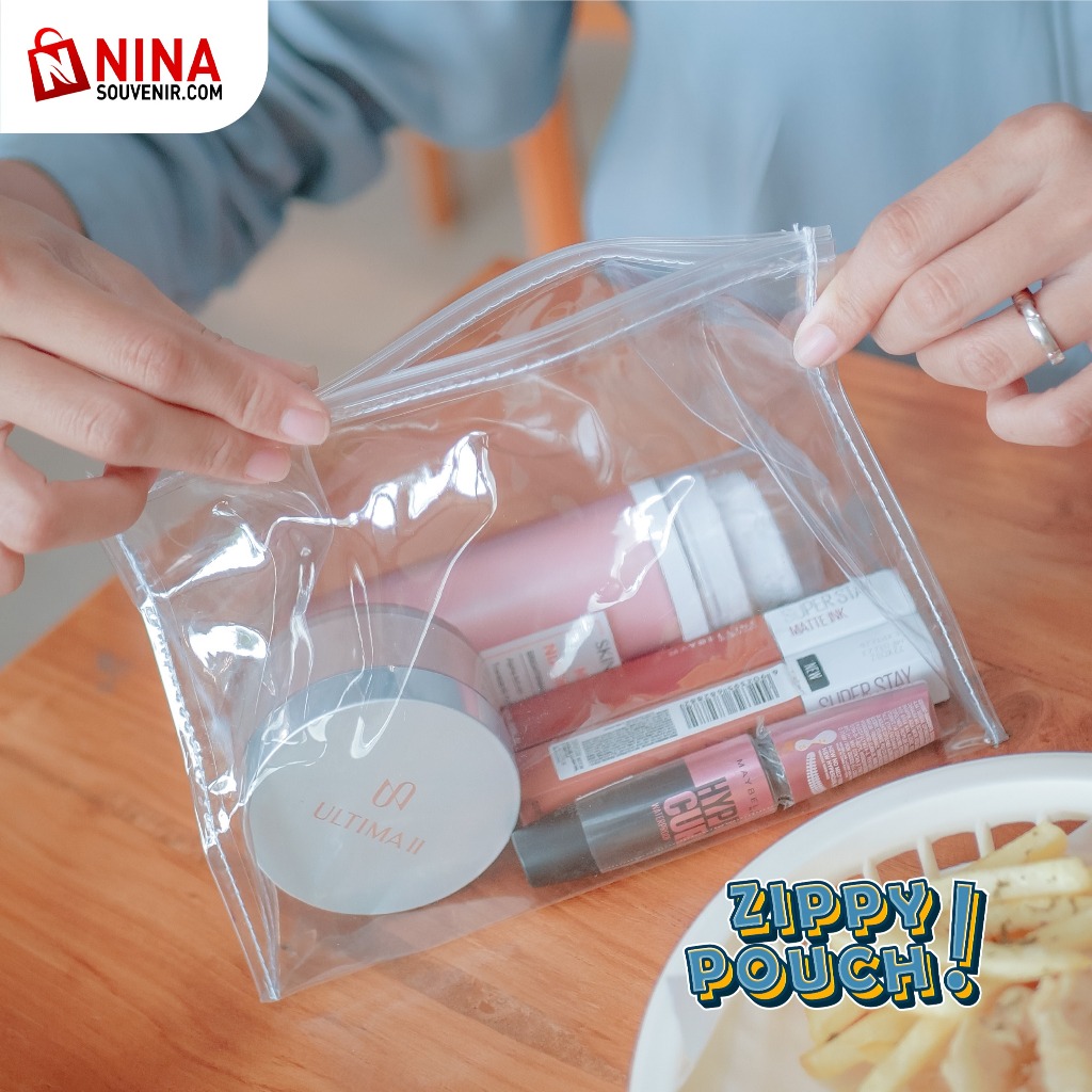 Jual Pouch Zipper Transparan / Pouch Ziplock Custom / Pouch Zip / Pouch ...