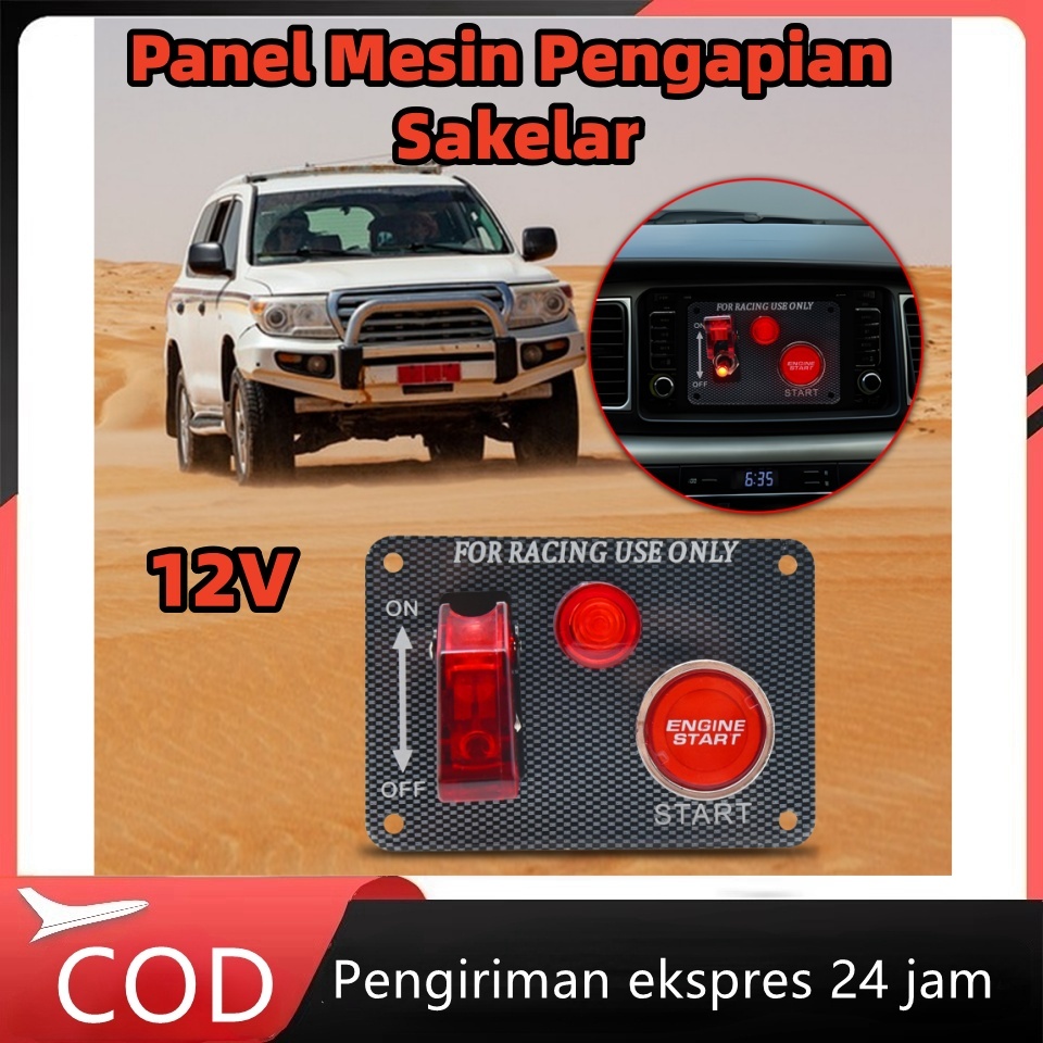 Jual Mobil 12V Switch Pengapian Panel Mesin Switching Start Push Racing ...