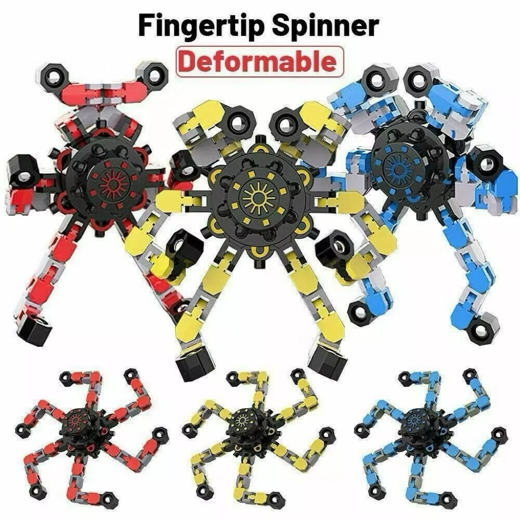 Jual MAINAN FINGERTIP SPINNER ROBOT TRANSFORMER-SPINER KAKI 6-SPINNER ...