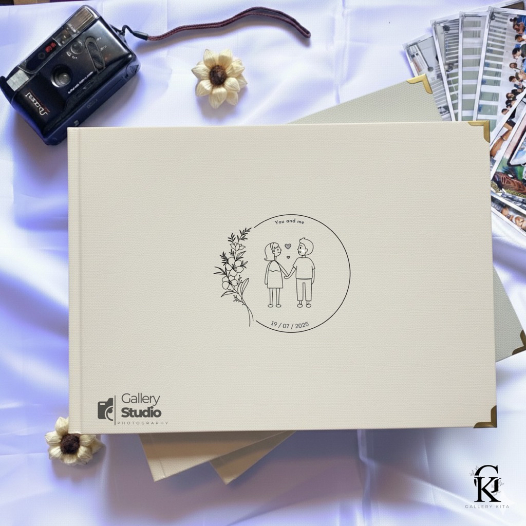 Jual Album Foto Magnetik Landscape Full kulit Premium Custom Gravir ...