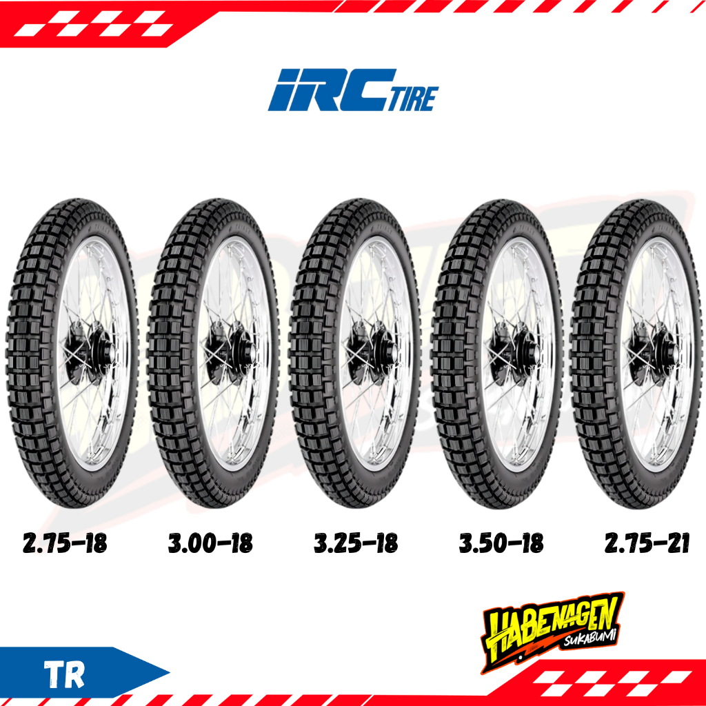 Jual Ban Irc Tr Semi Trail 2.75 3.00 3.25 3.50 Ring 18 21 Crf Yt Dt 100 ...