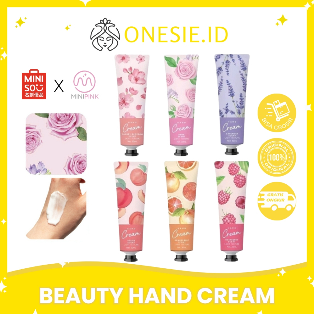 Jual Miniso X Minipink Hand Cream Light Texture Fruit Moisturizing ...