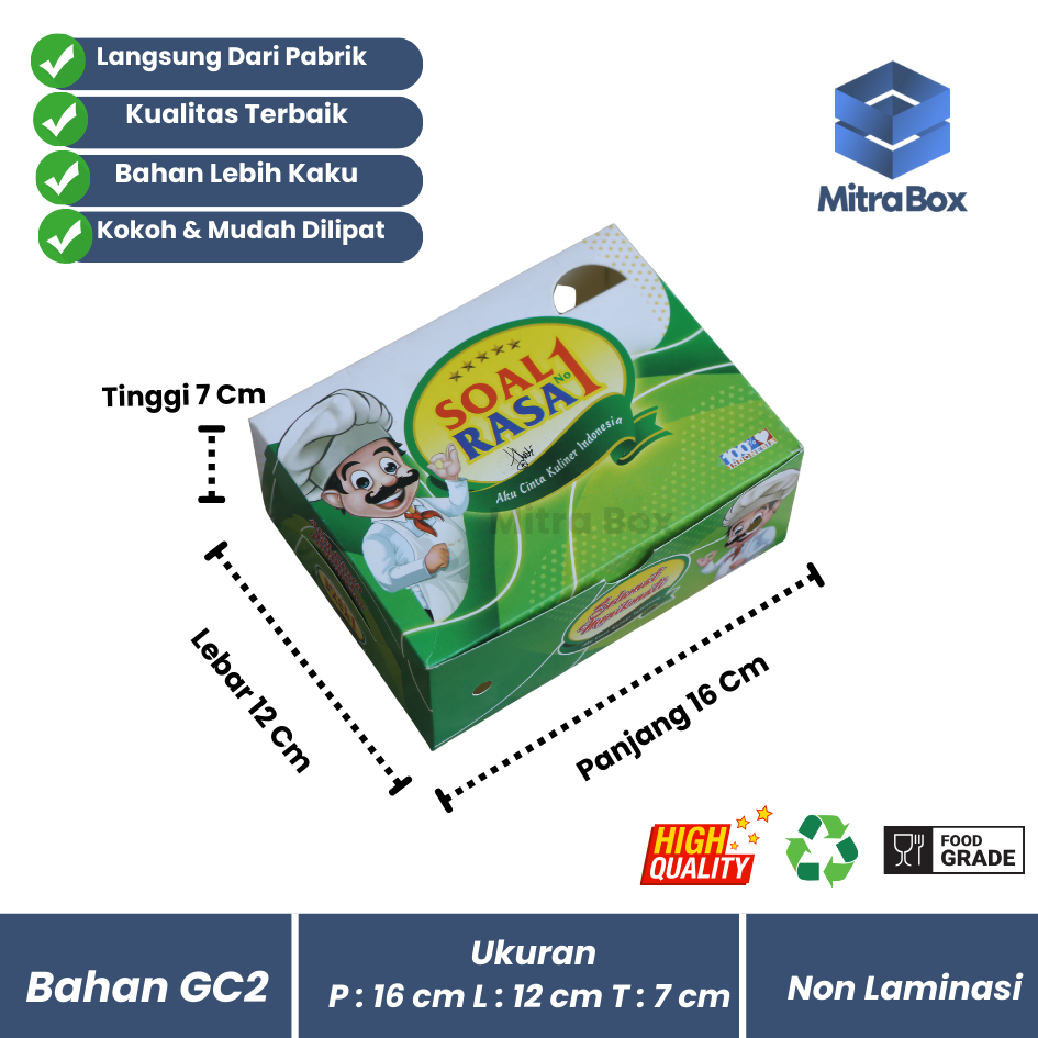 Jual Snack Box GC2 Food Grade 16x12x7 cm – Kotak Makanan Praktis ...