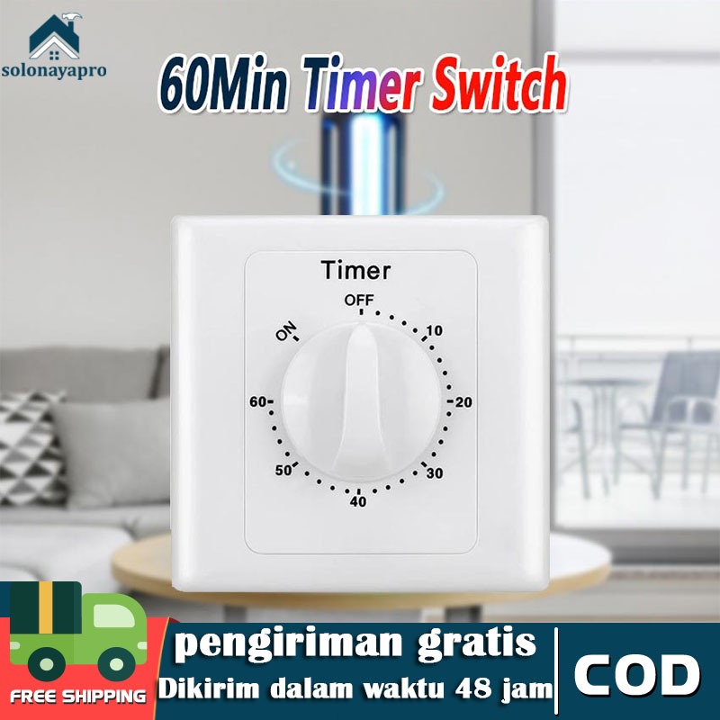 Jual Timer Switch Control Analog Pump Countdown Control 60 Min / 120 ...