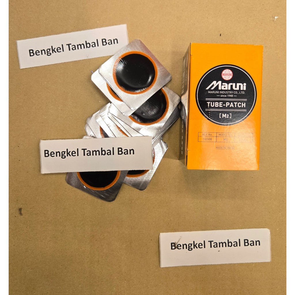 Jual Maruni Tube Patch M2 Box 40mm isi 50pcs Karet Tambal Ban Dalam ...