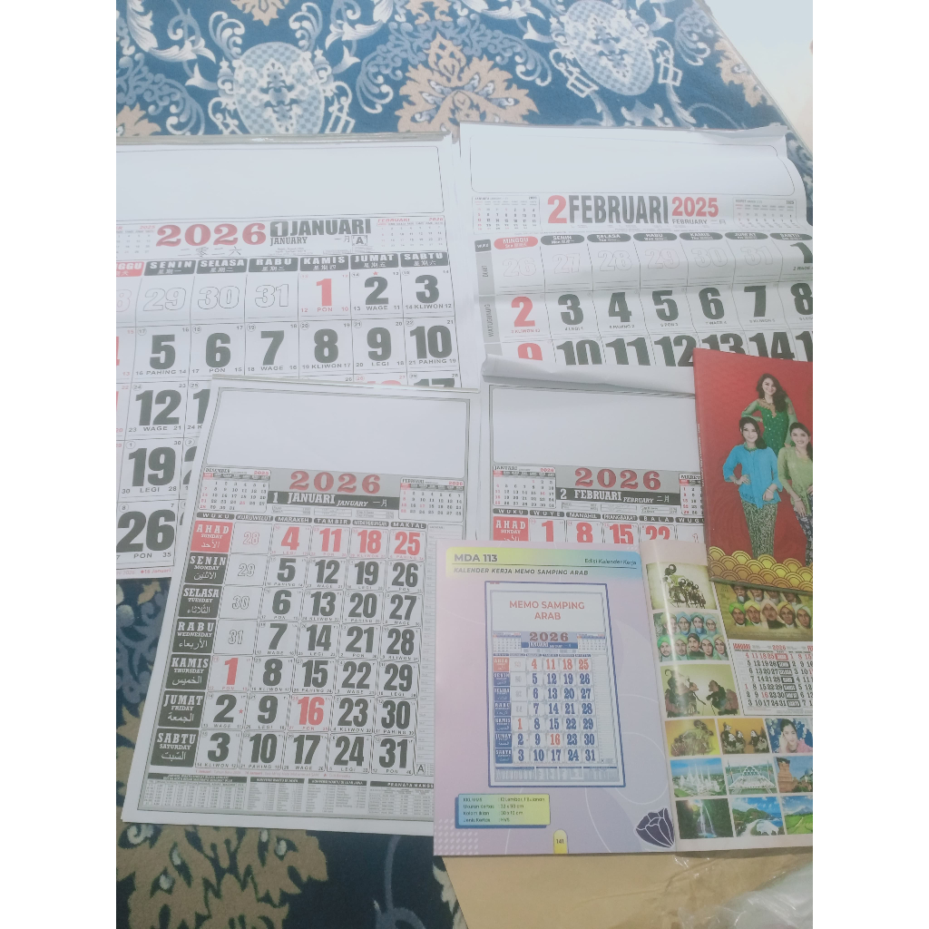 Jual Kalender Dinding Polos 2026 Masehi - KALENDAR 2026 / KALENDER MEJA ...