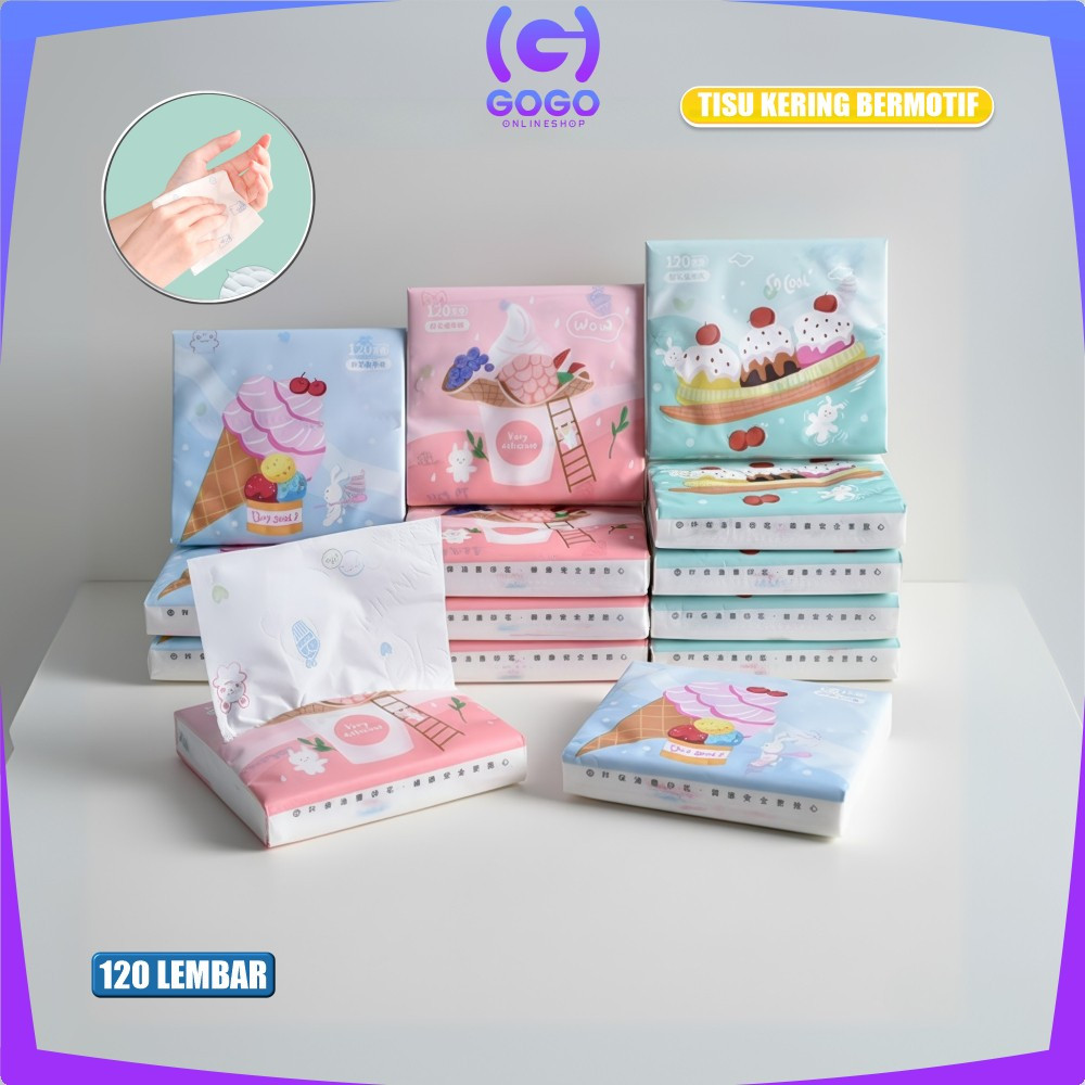Jual GOGO-C924 Tissue Karakter Lucu Isi 120 Lembar Sekali Pakai / Tisu ...