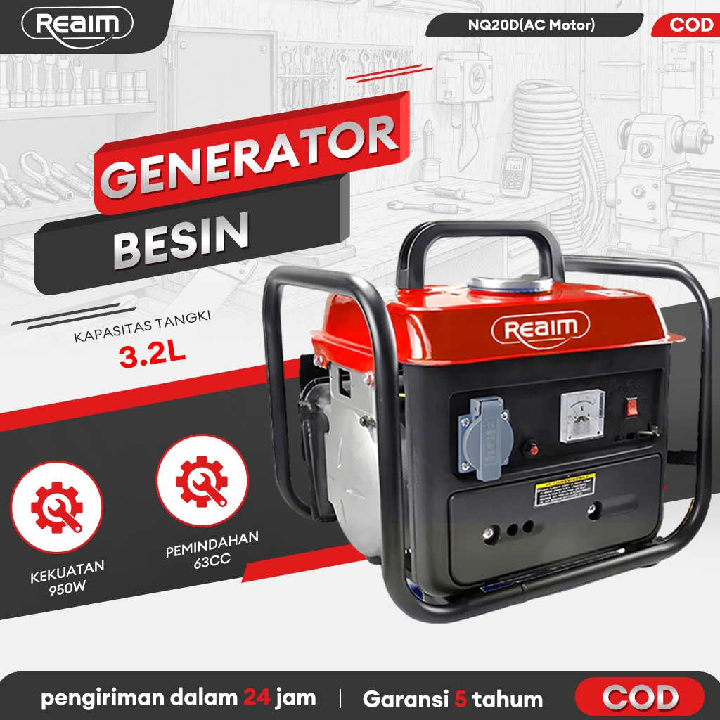 Jual Reaim Genset /2400 2000 Watt Mesin Generator Bensin/Genset Listrik ...