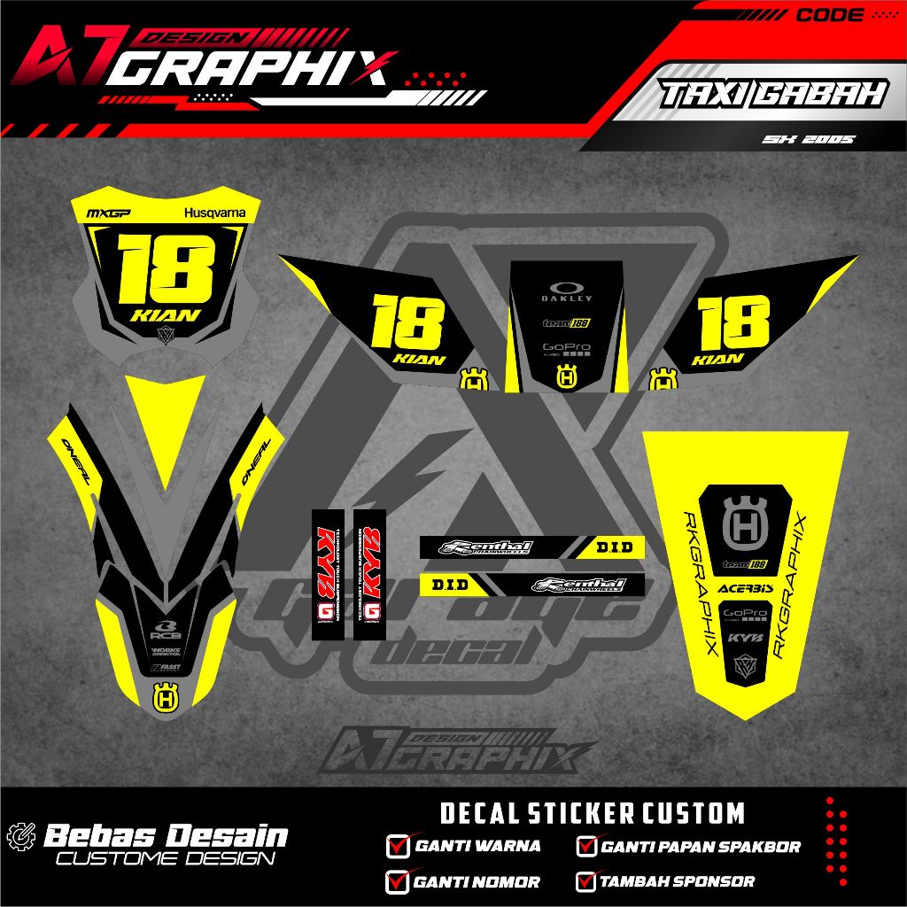 Jual DECAL CUSTOM 1.MASIH BISA DI EDIT UBAH ATAU TAMBAH NAMA,TULISAN ...