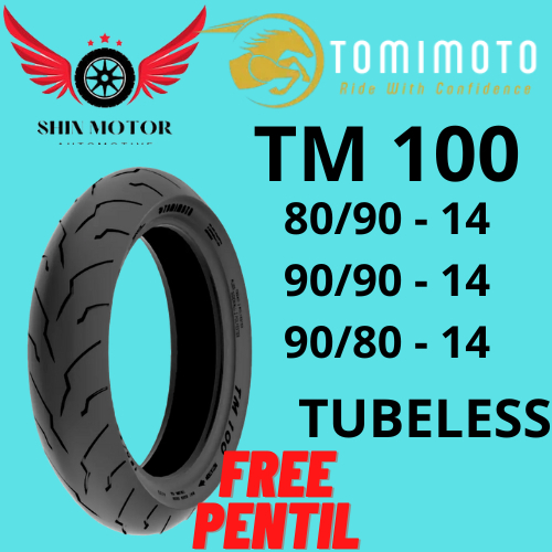 Jual Ban Tomimoto TM 100 Ring 14 Tubeless Free Pentil | Shopee Indonesia