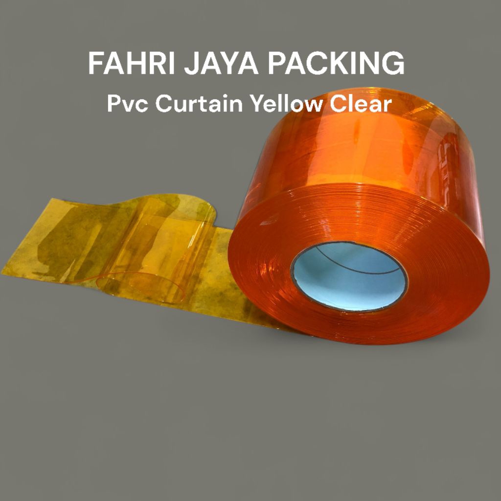 Jual Tirai Plastik Pvc Curtain Yellow Clear uk. 2mm x 20cm x 50mtr ...