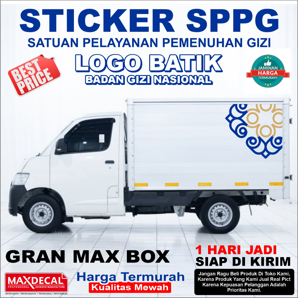 Jual STICKER LOGO BATIK MOBIL OPERASIONAL MAKAN BERGIZI GRATIS UNTUK ...