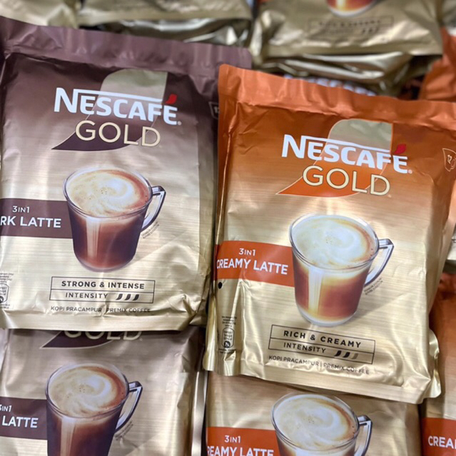 Jual Nescafe Gold Dark Latte & Gold Creamy Latte 3-in-1 (ORI MALAYSIA ...